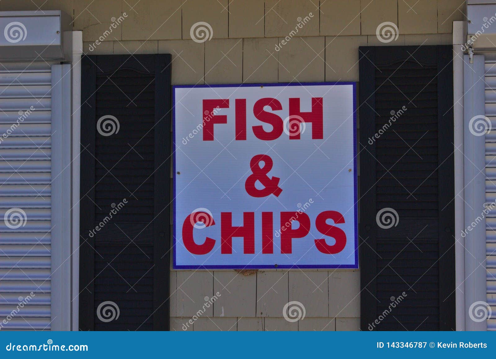 Sign fish and chips stock image. Image of food, advertising - 143346787