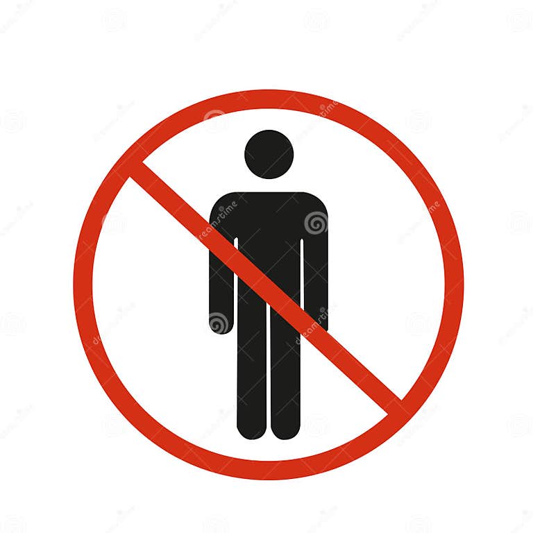 Sign of Forbidden Passage on a White Background Stock Vector ...