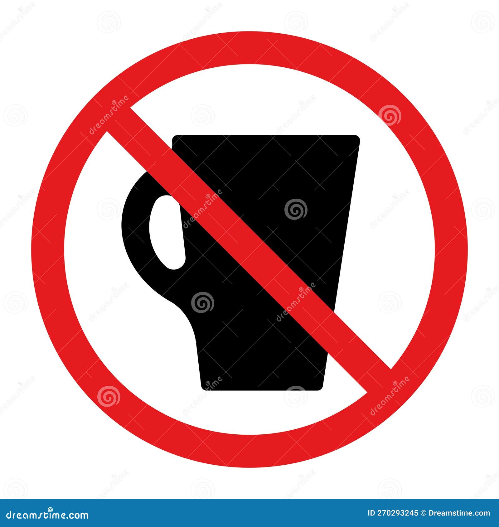 Sign Forbidden To Drink Water, Vector Illustration. Stock Illustration ...