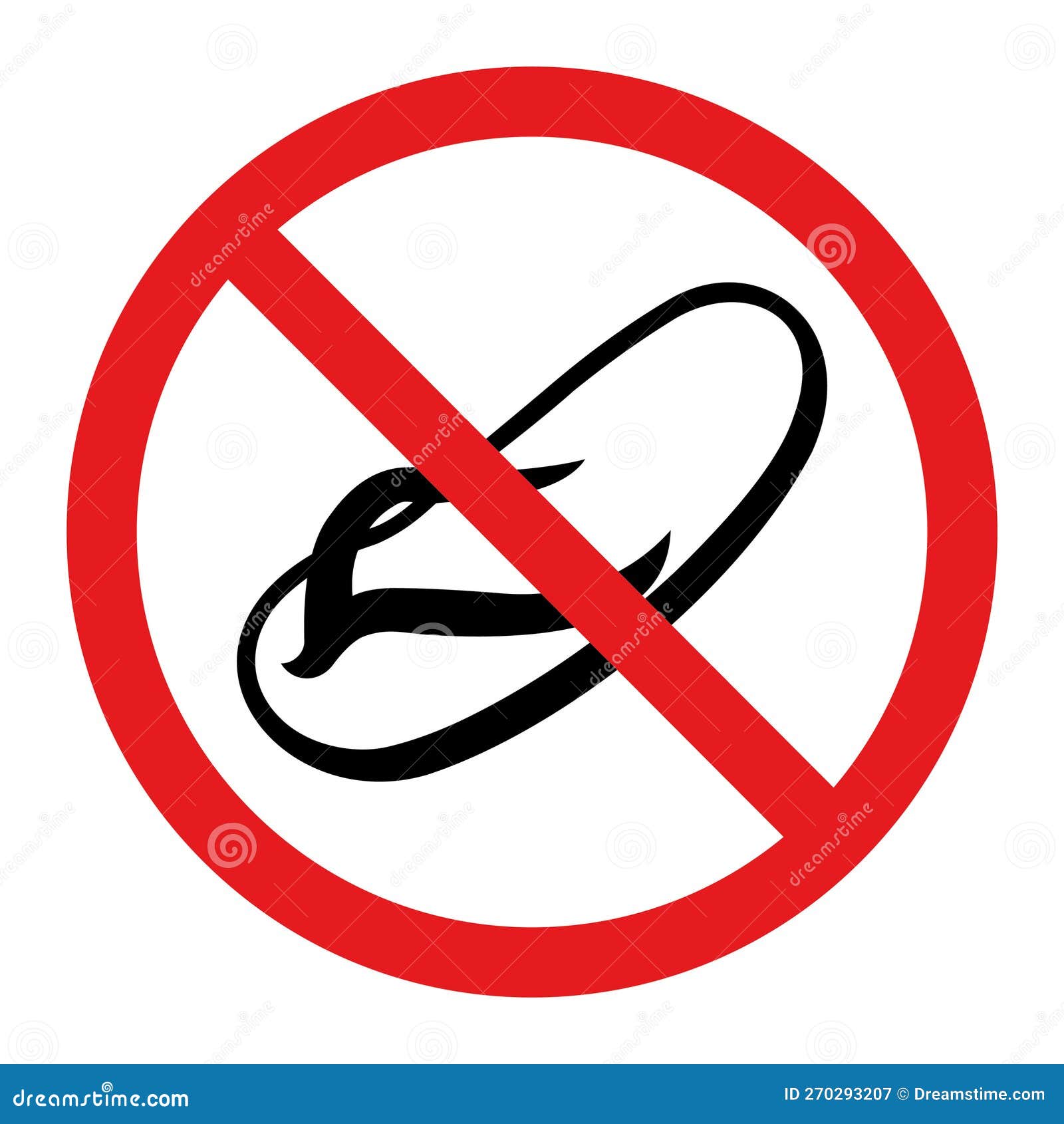 The Sign Forbidding Slippers Vector Illustration. Stock Illustration ...
