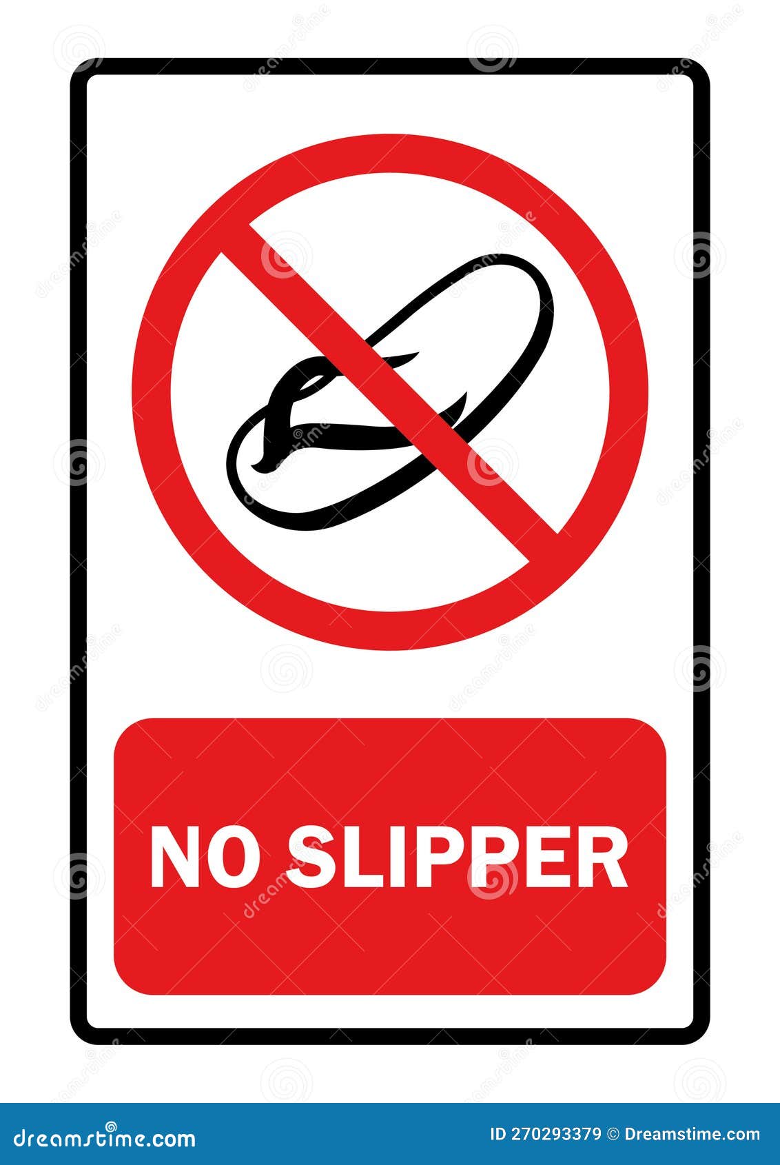 The Sign Forbidding Slippers Vector Illustration. Stock Illustration ...