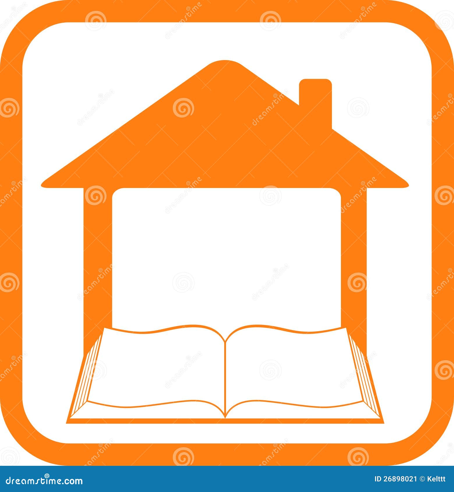 Sign in Frame with Home and Book Stock Vector - Illustration of paper ...