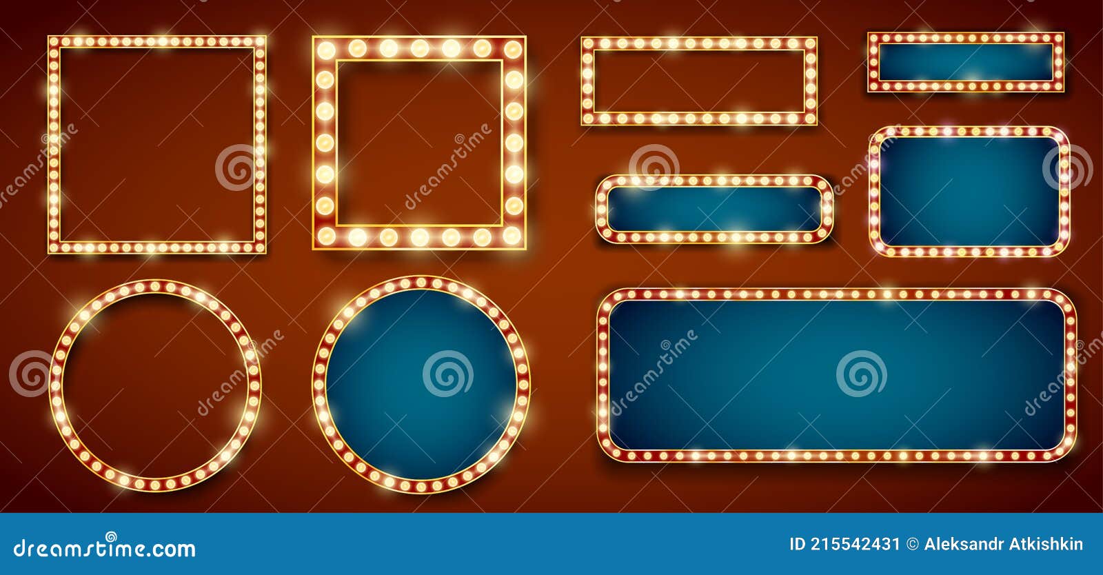Sign Frame Lamp stock vector. Illustration of light - 215542431
