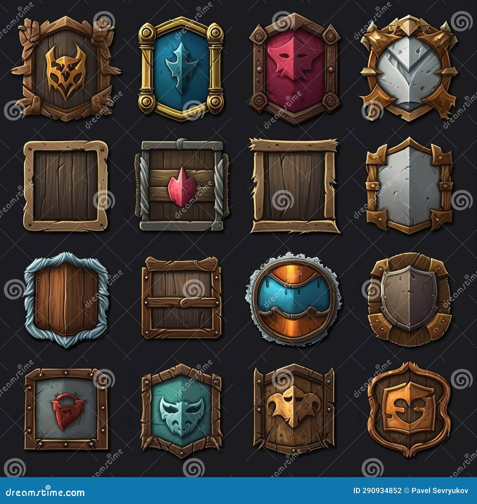 Sign Frame Medieval Ai Generated Stock Photo - Image of texture, blank ...