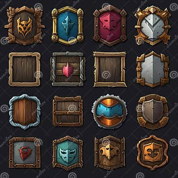 Sign Frame Medieval Ai Generated Stock Photo - Image of texture, blank ...