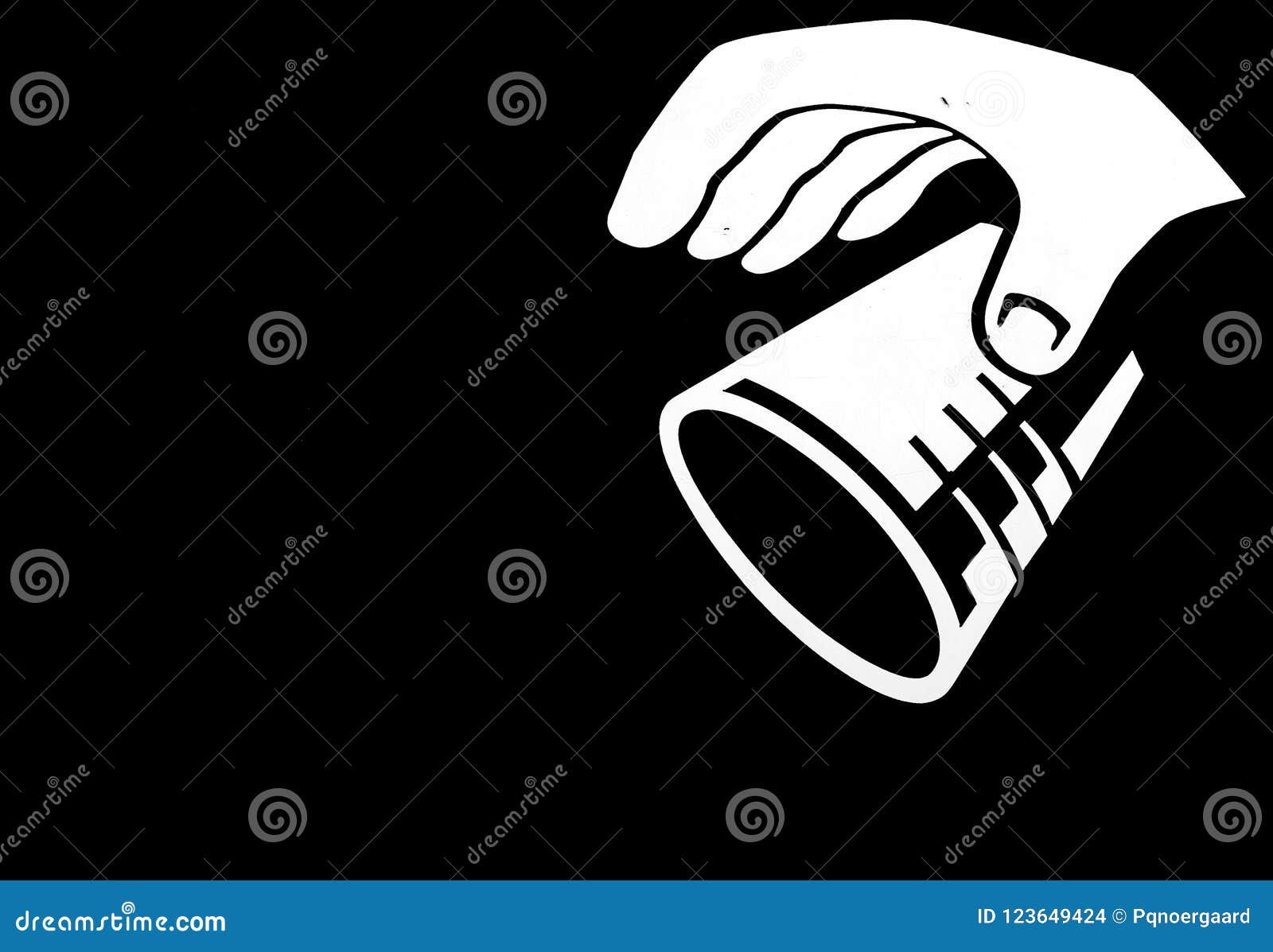 Sign on Garbage Bin with Hand and Empty Cup Stock Illustration ...