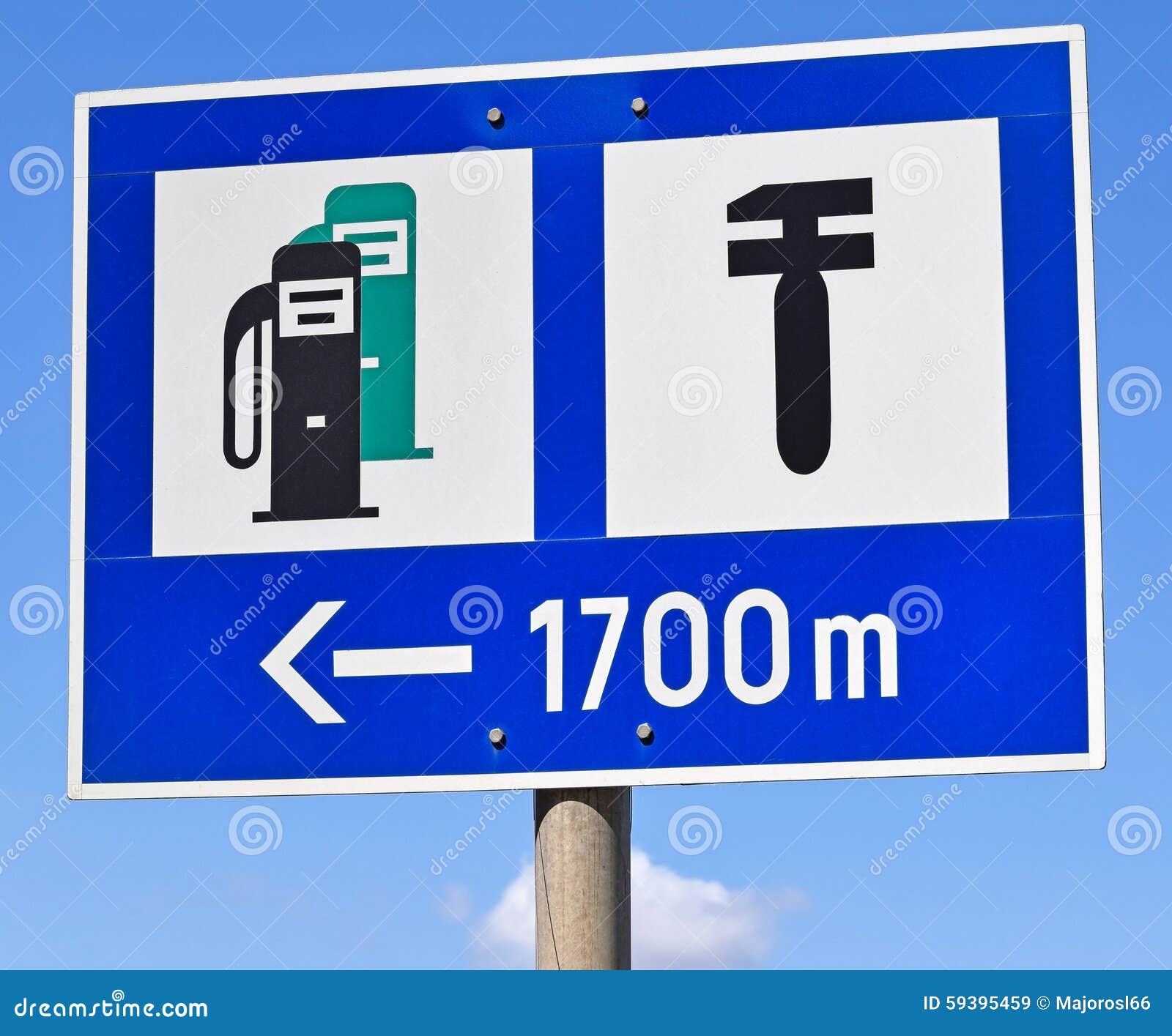 Sign of the Gas and Service Station Stock Image - Image of street ...