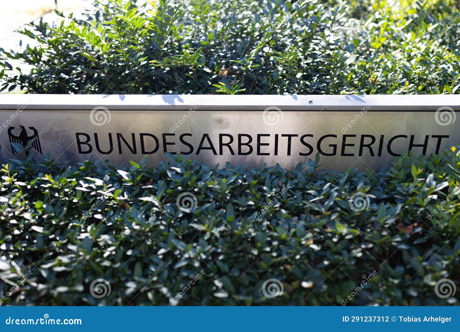 A Sign of the German Bundesarbeitsgericht Editorial Photography - Image ...