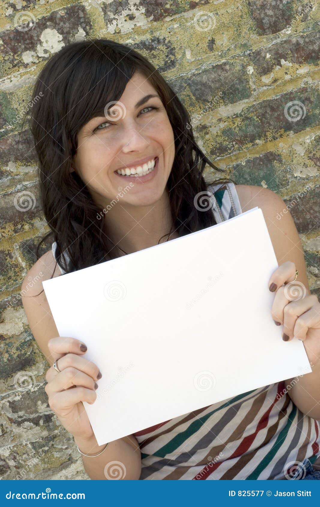 Sign Girl stock image. Image of girl, happy, woman, space - 825577