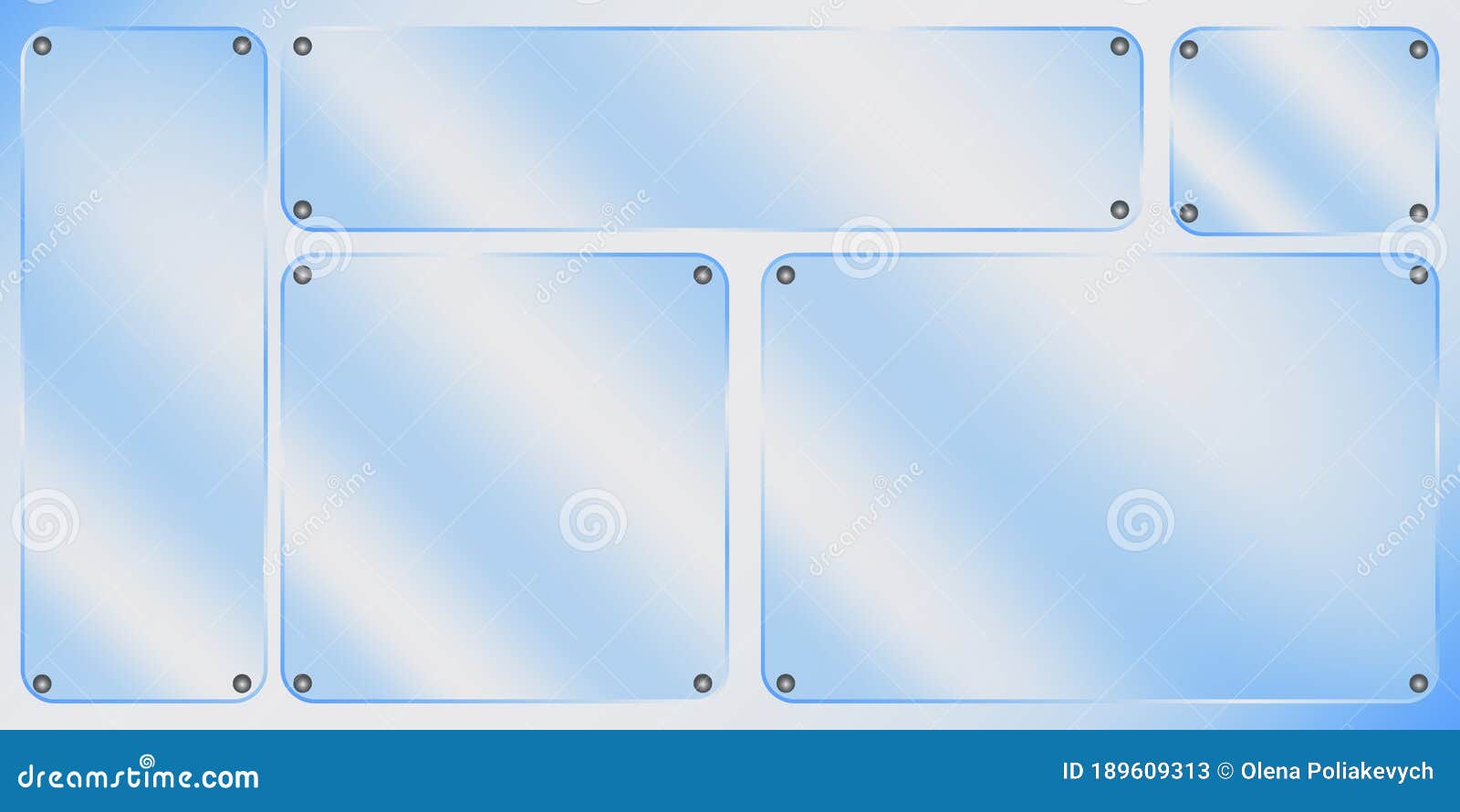 Sign of Glossy Plexiglass. Acrylic Plaque from Plexi. Rectangular Glass ...