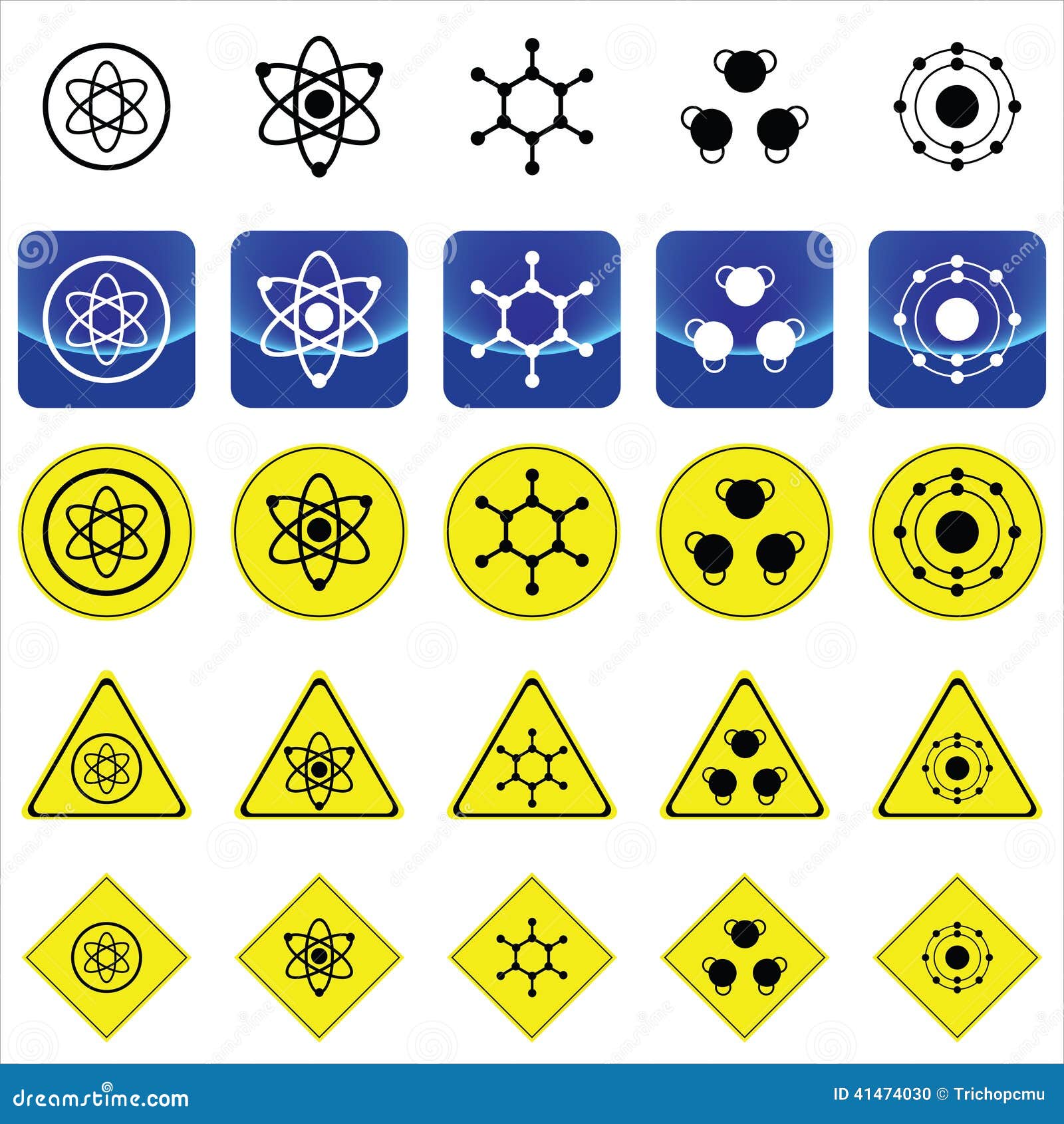Sign Graphics for Atom and Molecule Structure Stock Vector ...