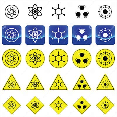 Sign Graphics for Atom and Molecule Structure Stock Vector ...