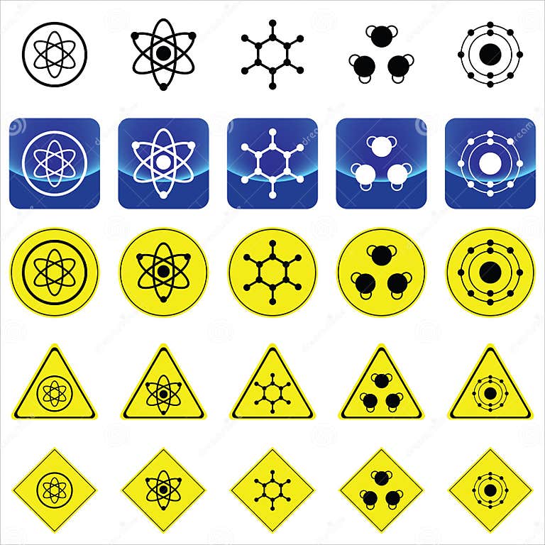 Sign Graphics for Atom and Molecule Structure Stock Vector ...