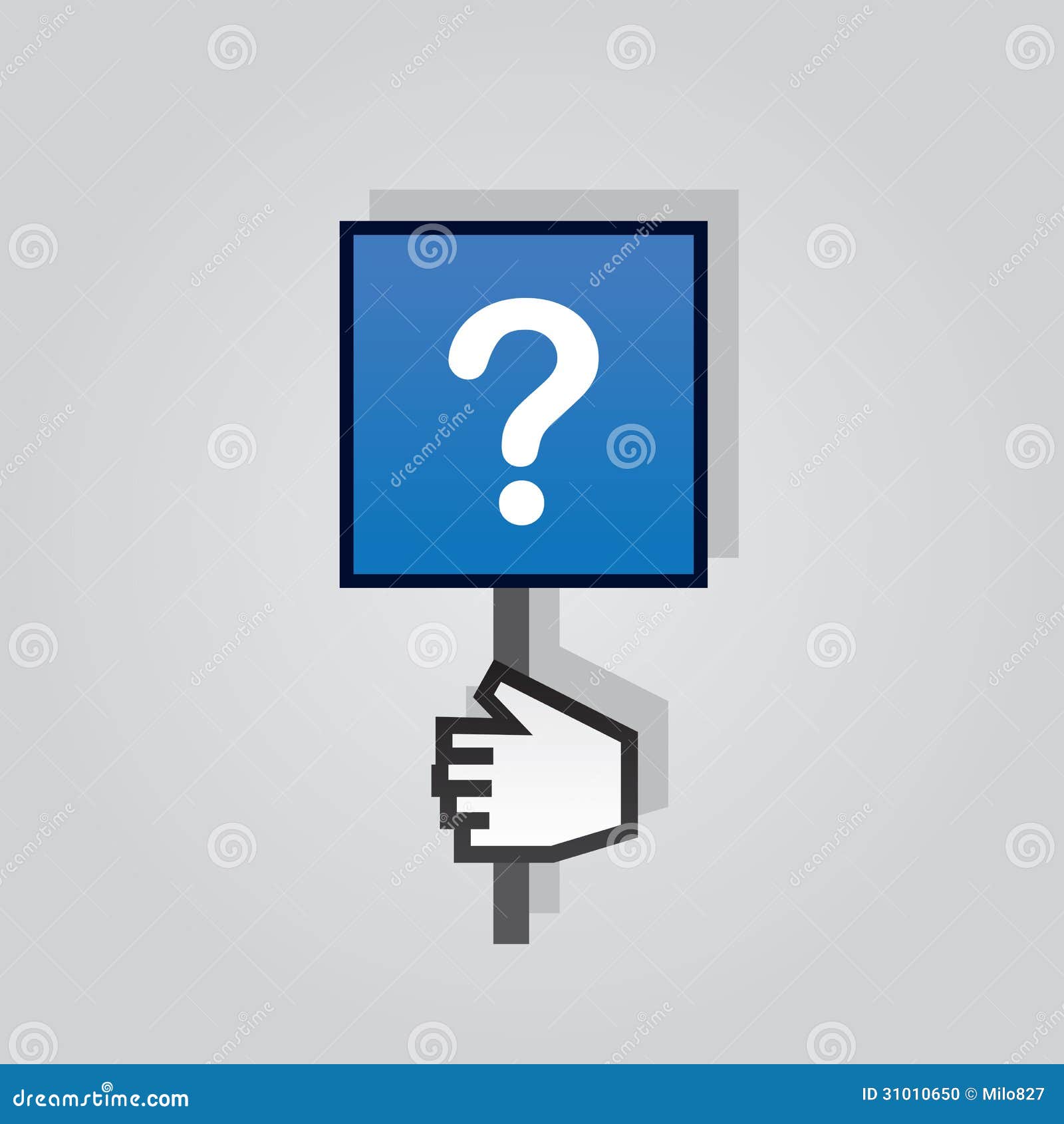 Sign Hand Question stock vector. Illustration of concept - 31010650