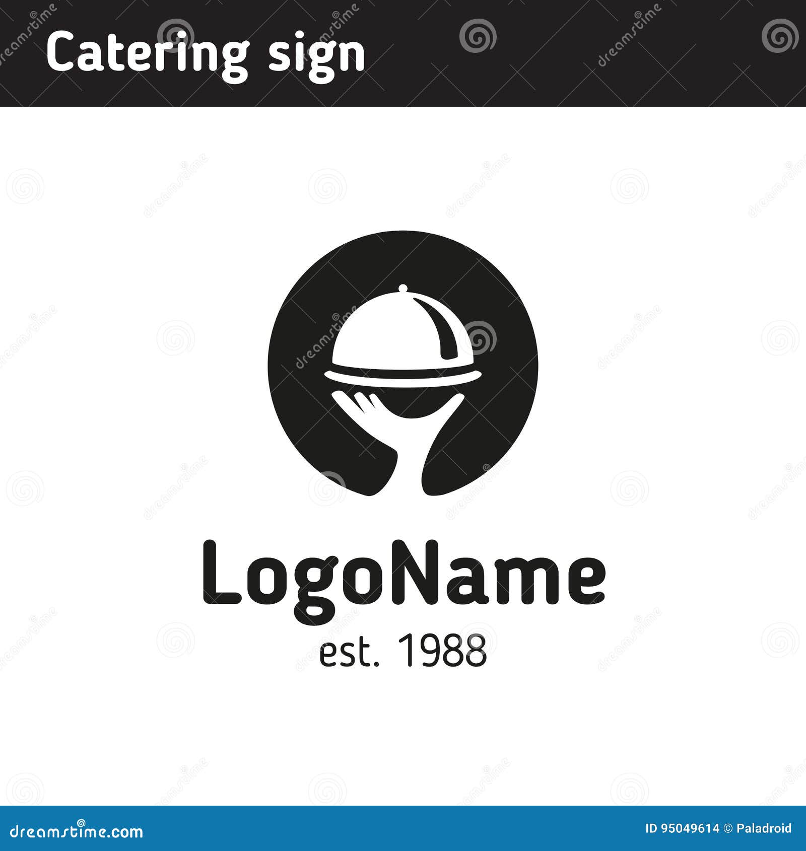 Sign Hand with Tray, for Event Service Area Stock Vector - Illustration ...