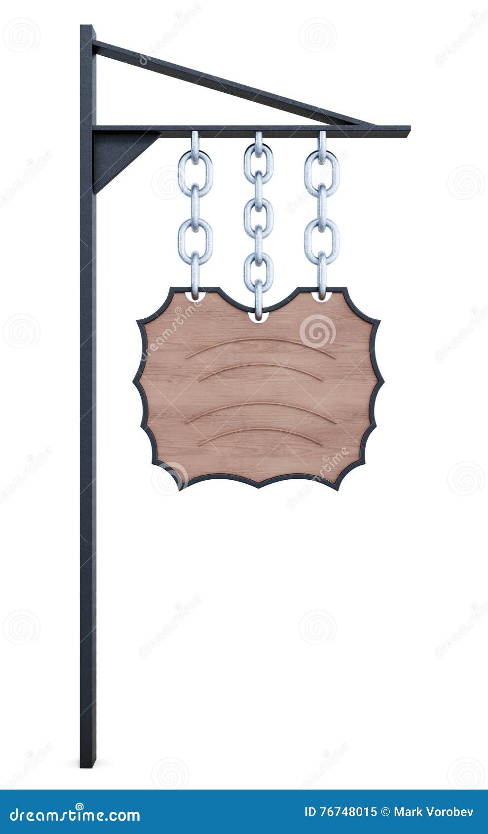 Sign hanging on the chain. stock illustration. Illustration of chain ...