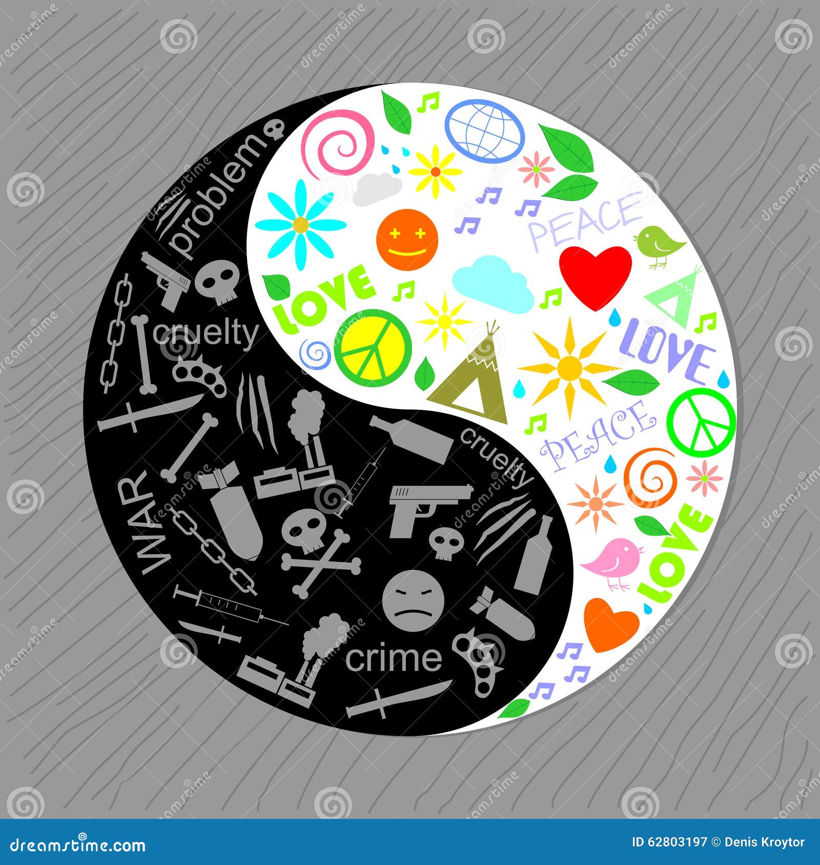 Sign of the harmony . stock vector. Illustration of balance - 62803197