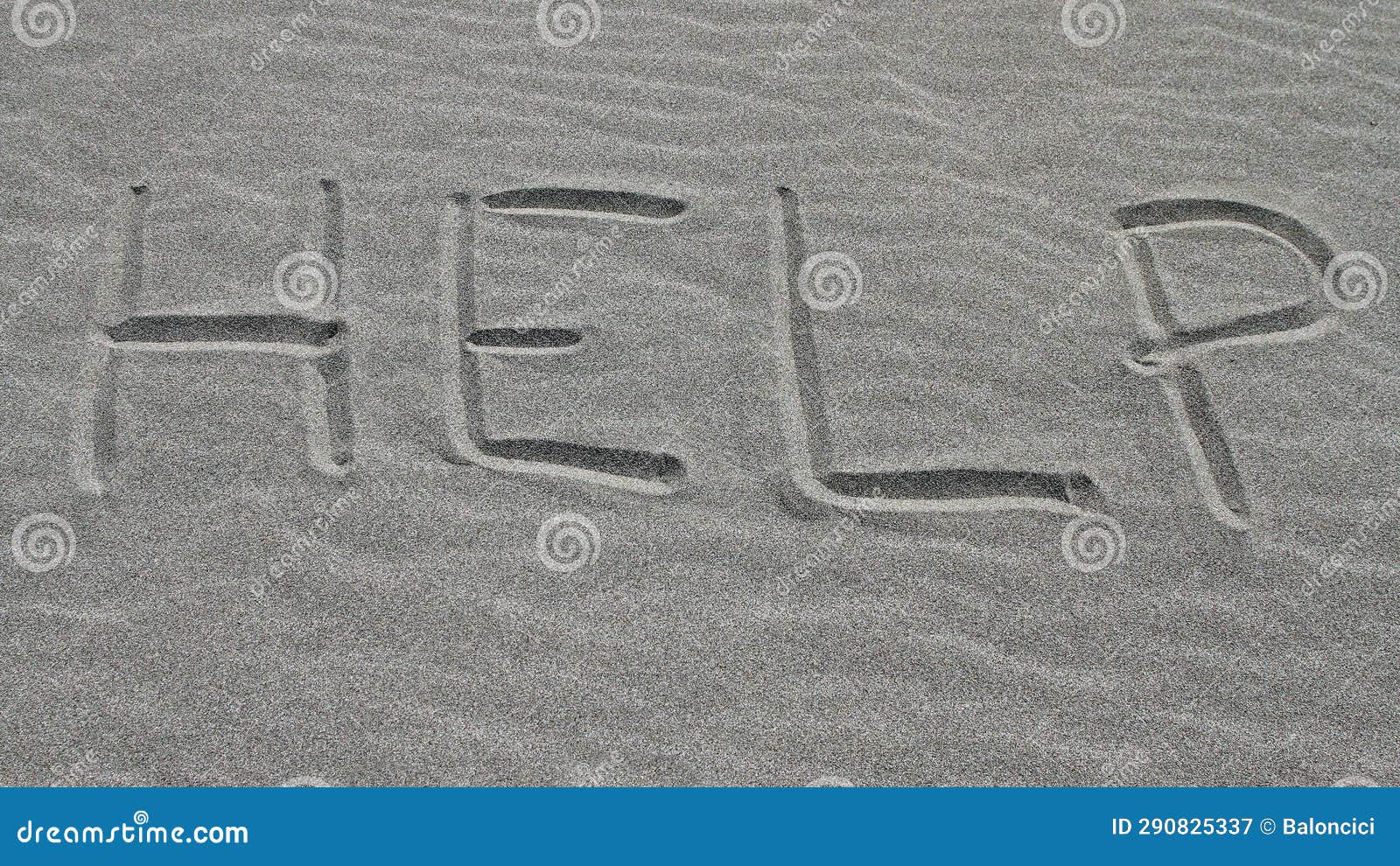 Sign Help in Sand stock image. Image of quartz, sand - 290825337