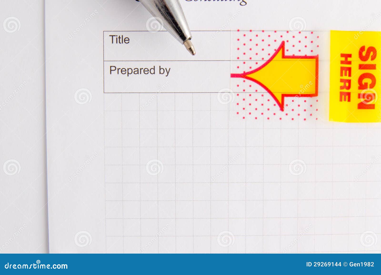 Sign Here stock photo. Image of title, calculations, sticker - 29269144