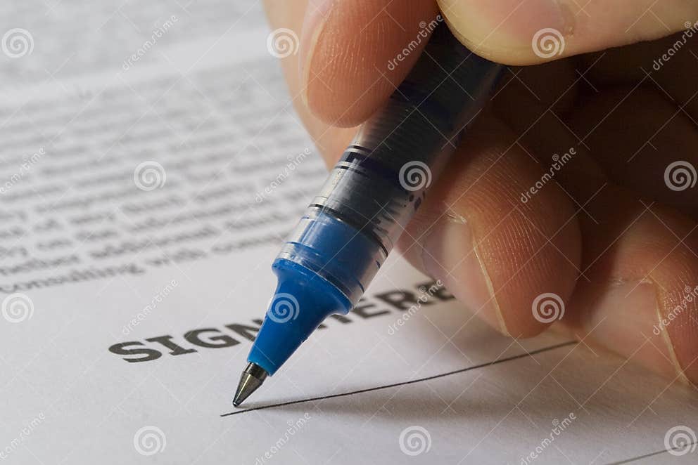Sign here hand stock image. Image of white, ballpoint - 2266361