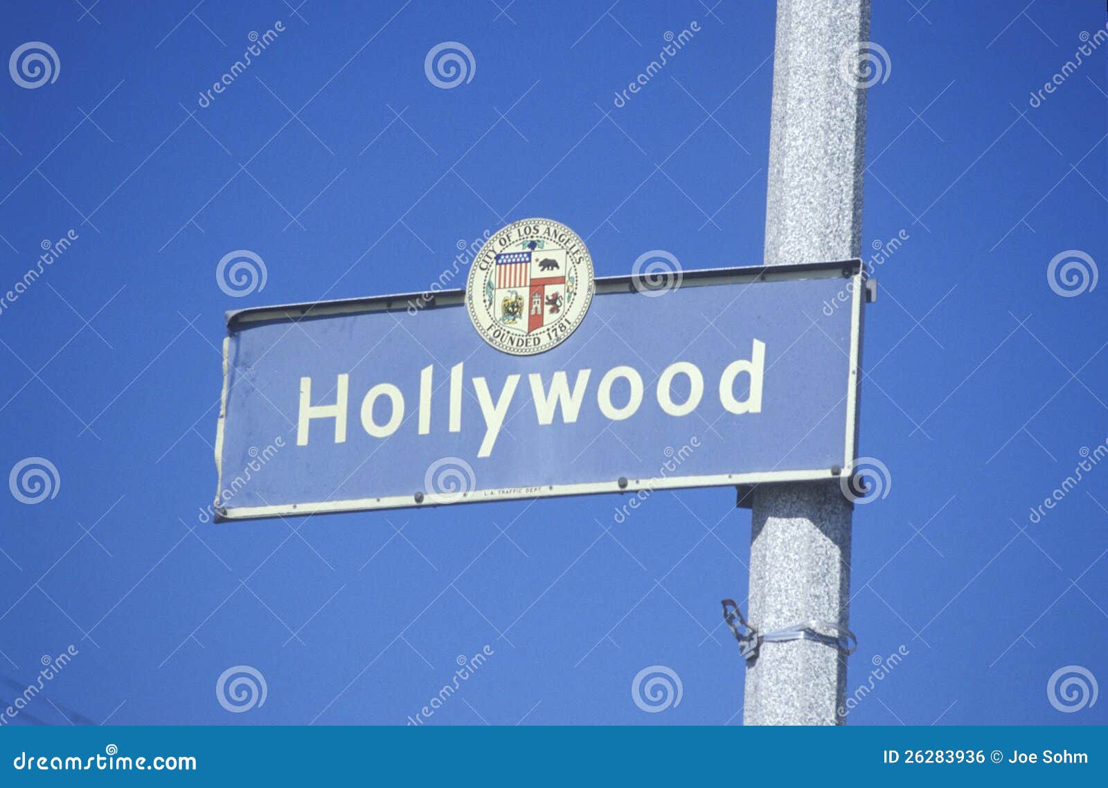 A sign for Hollywood editorial photo. Image of angeles - 26283936