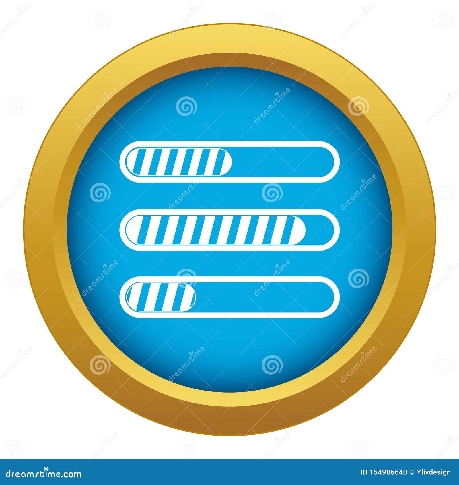 Sign Horizontal Columns Load Icon Blue Vector Isolated Stock Vector ...