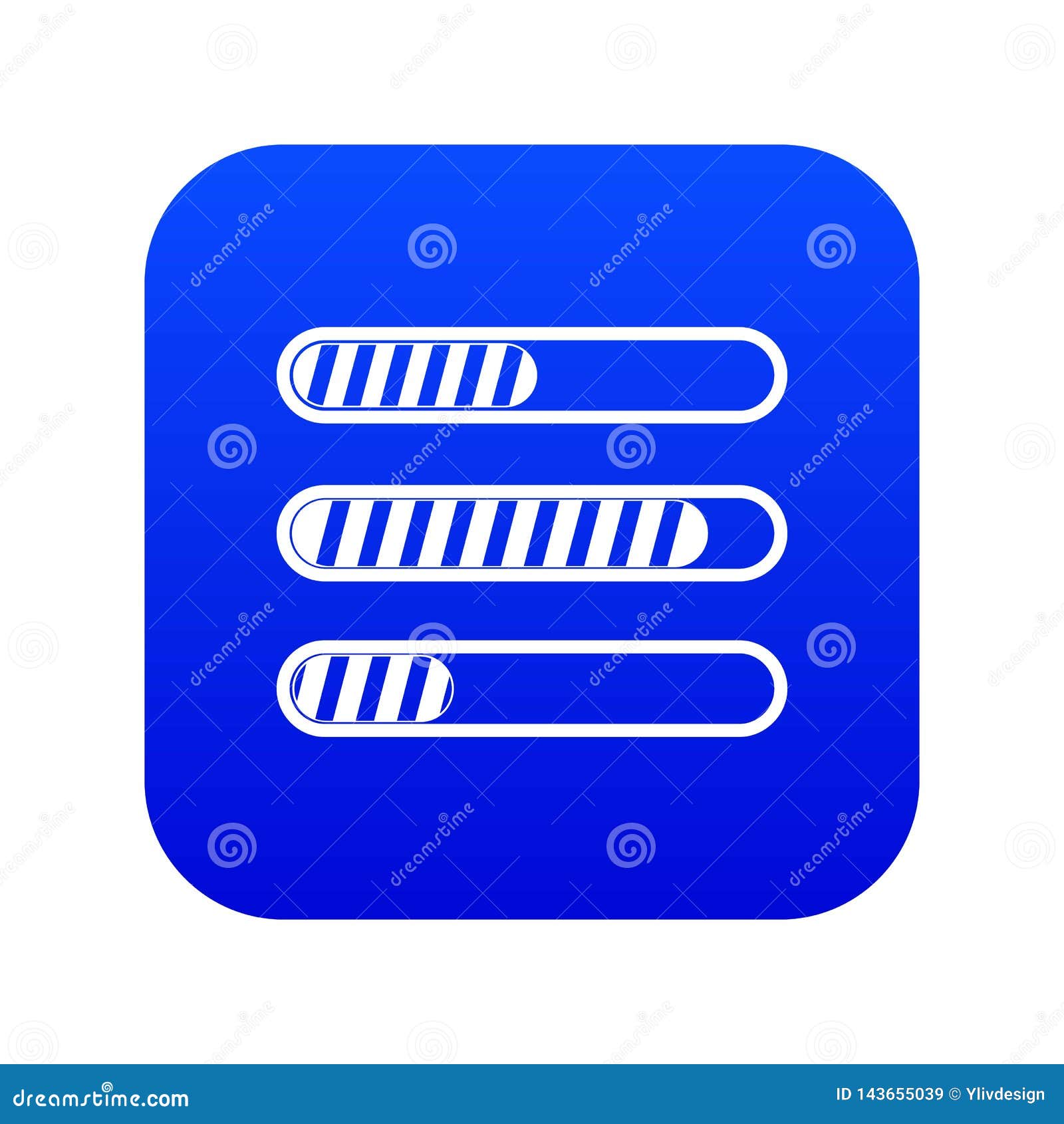 Sign Horizontal Columns Load Icon Digital Blue Stock Vector ...