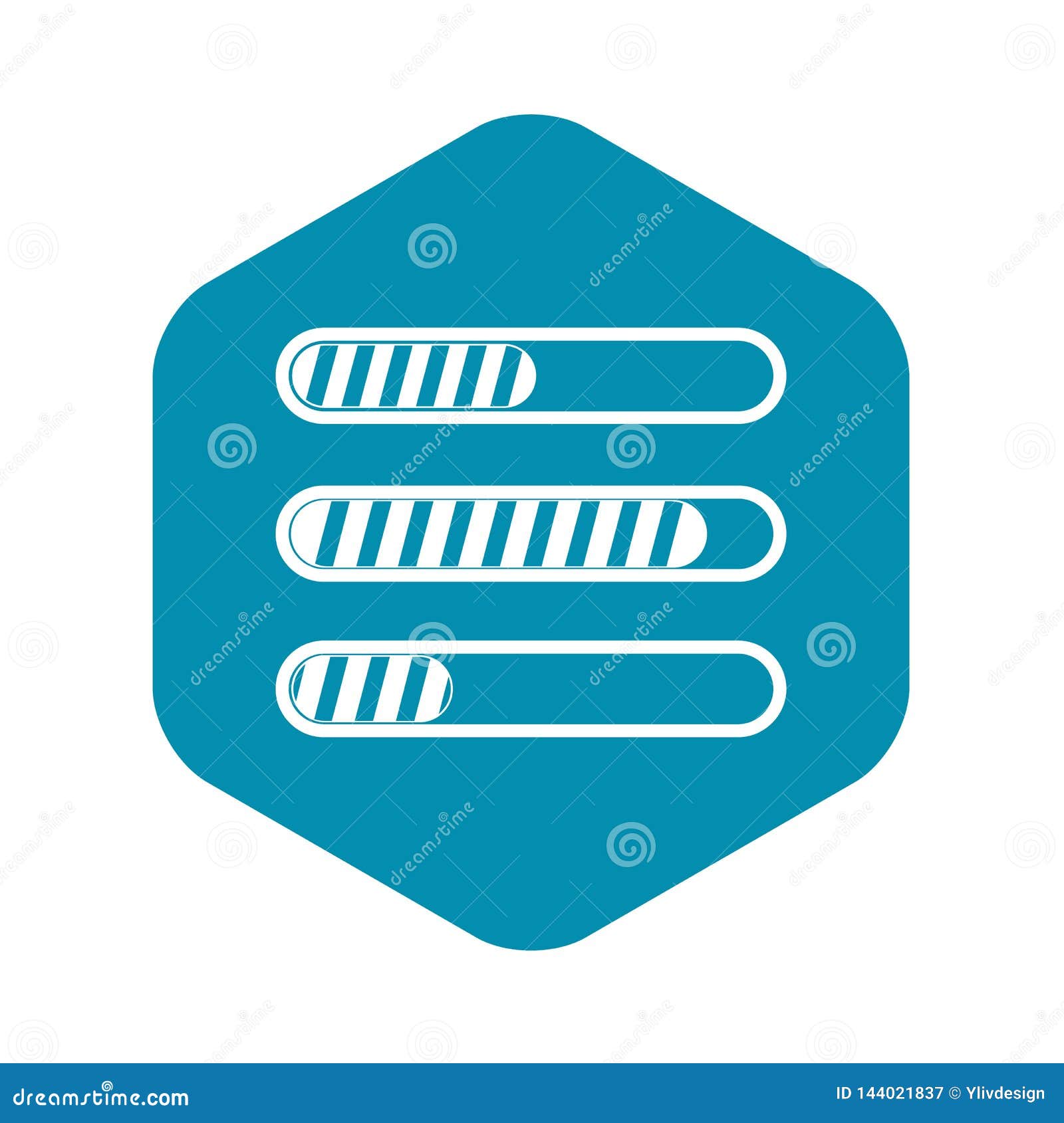 Sign Horizontal Columns Load Icon, Simple Style Stock Vector ...