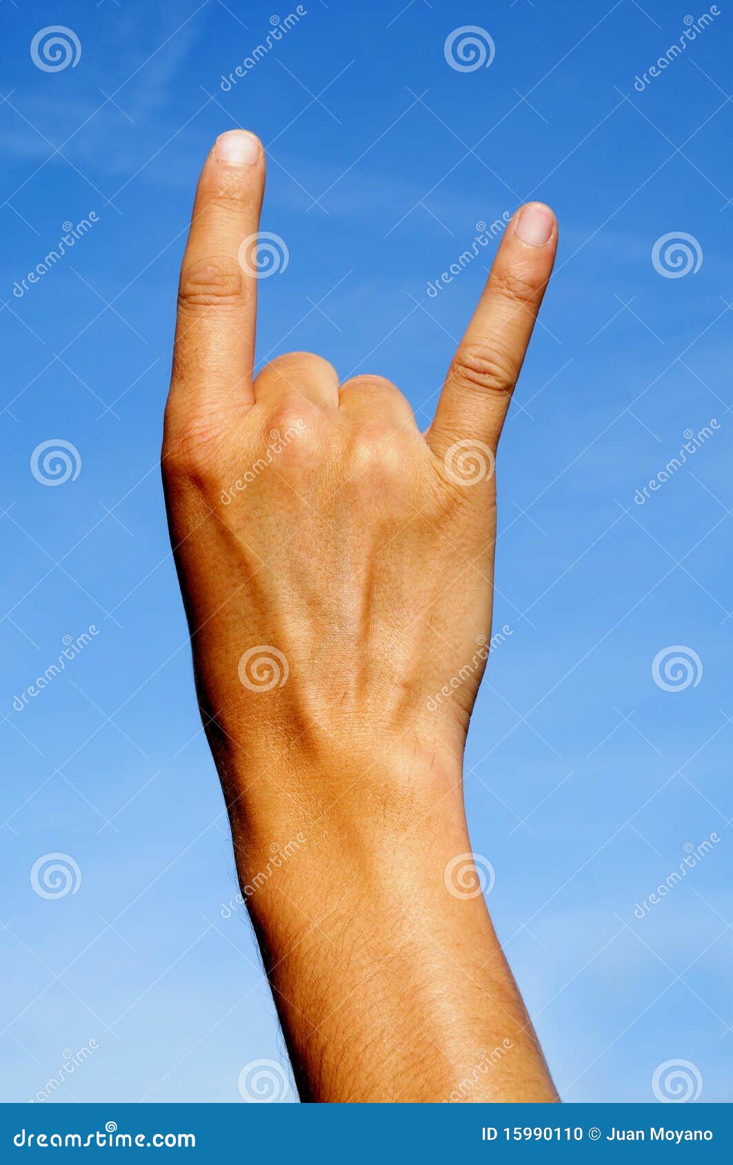 Sign of the horns stock photo. Image of showing, luck - 15990110