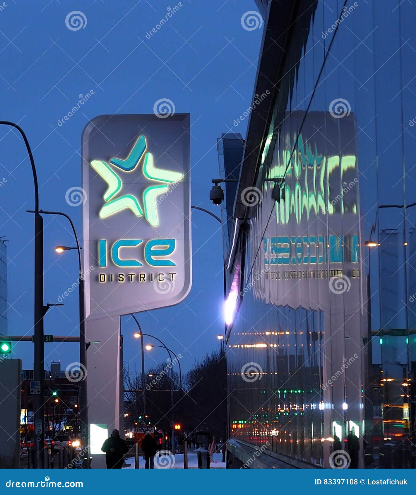 Sign for the Ice District in Edmonton Alberta Editorial Stock Photo ...