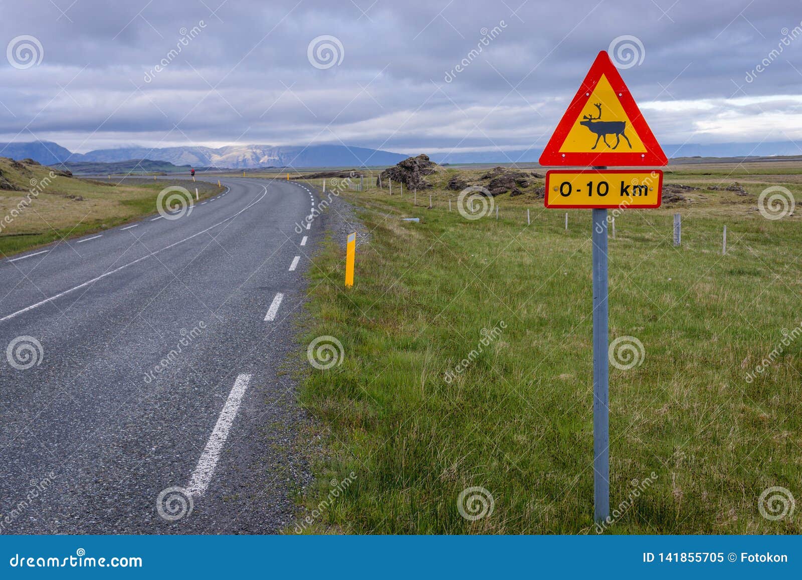 Sign in Iceland stock image. Image of road, national - 141855705