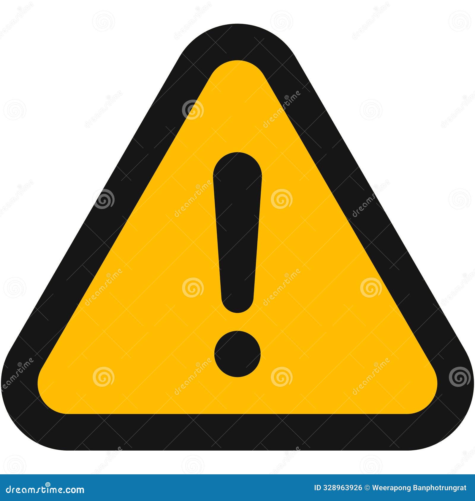 Warning Sign with Exclamation Mark on White Background. Hazard Warning ...