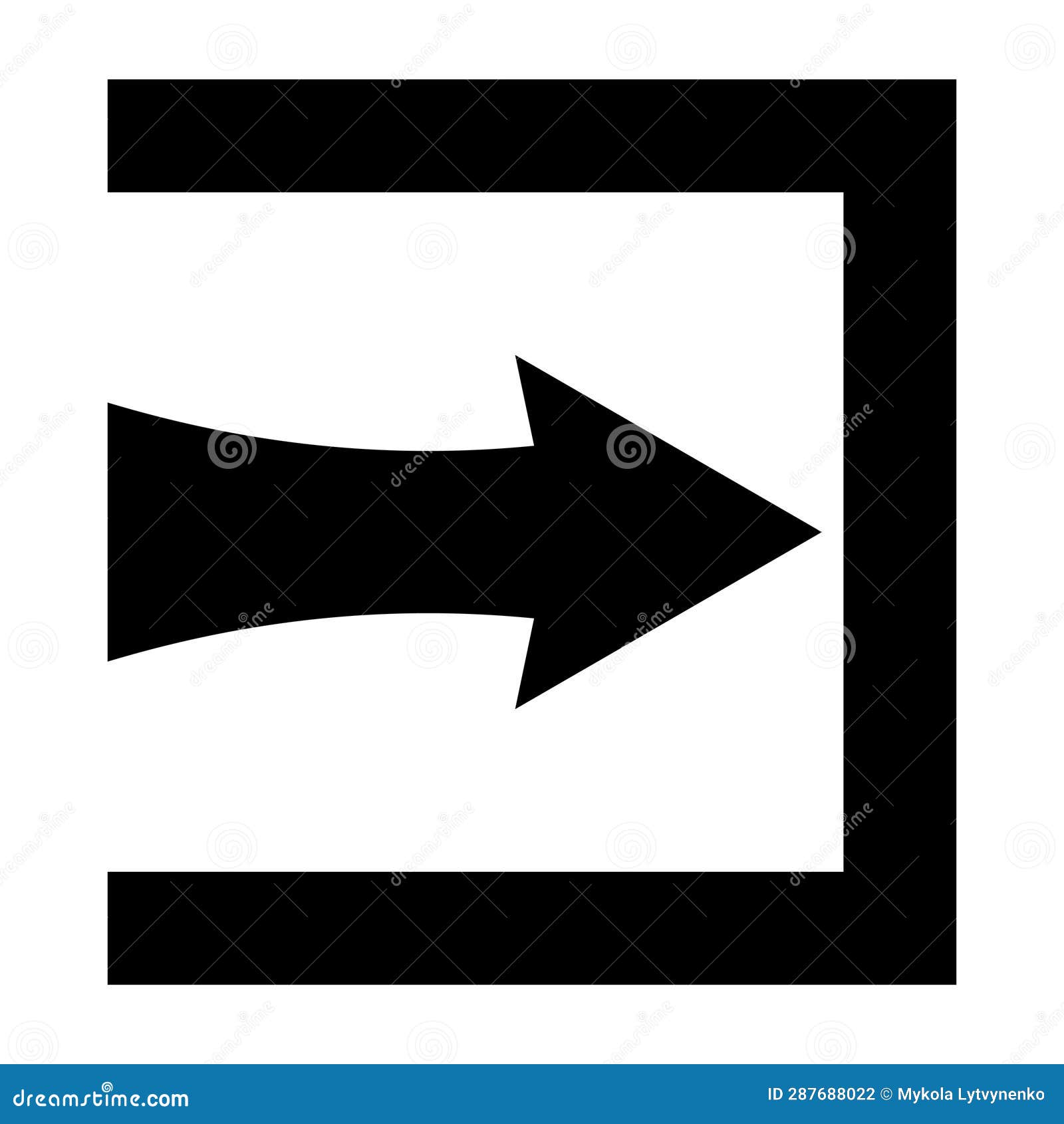 Sign in Icon, Arrow Inside, Entry Sign, Entry Arrow Stock Vector ...