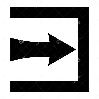Sign in Icon, Arrow Inside, Entry Sign, Entry Arrow Stock Vector ...