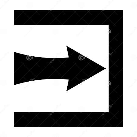 Sign in Icon, Arrow Inside, Entry Sign, Entry Arrow Stock Vector ...