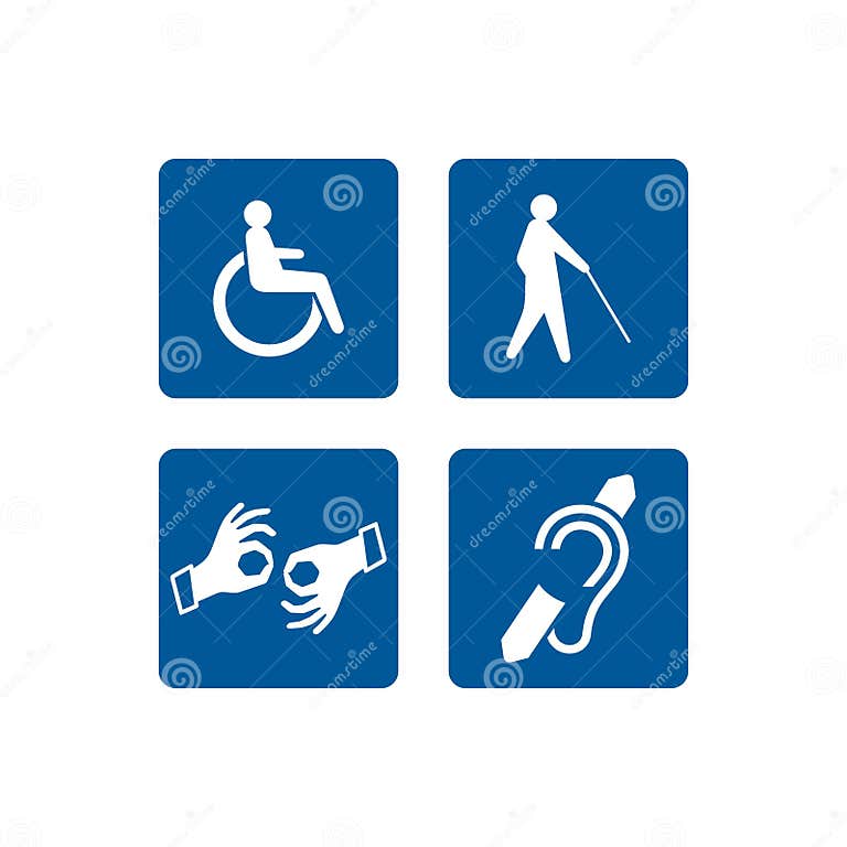 Sign Icon of disable stock vector. Illustration of deaf - 216254242