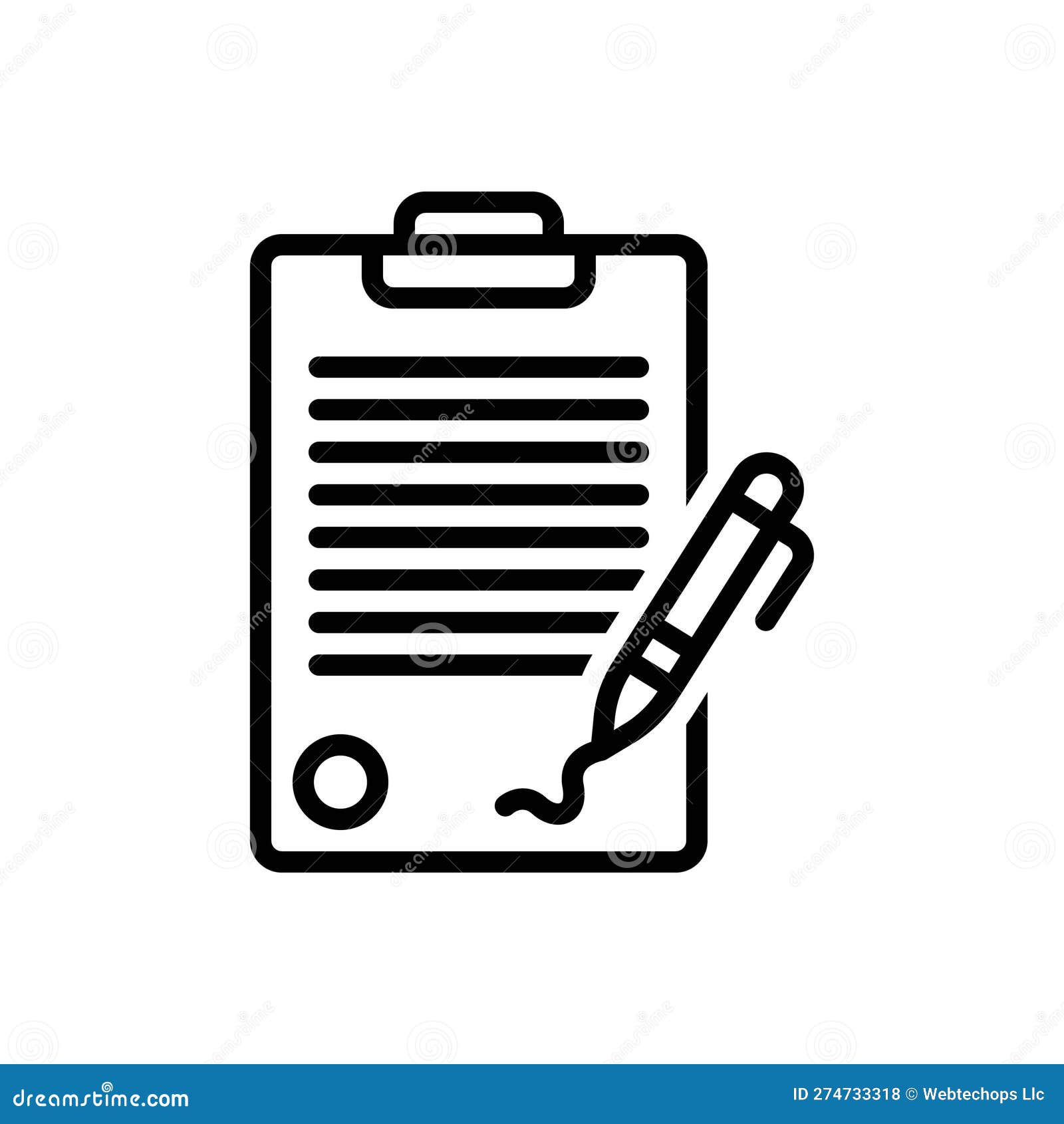 Black Line Icon for Sign, Indication and Paper Stock Vector ...