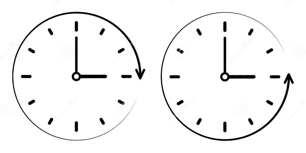 Sign Icon the Passage Time Counterclockwise, Vector Clock, Minute and ...