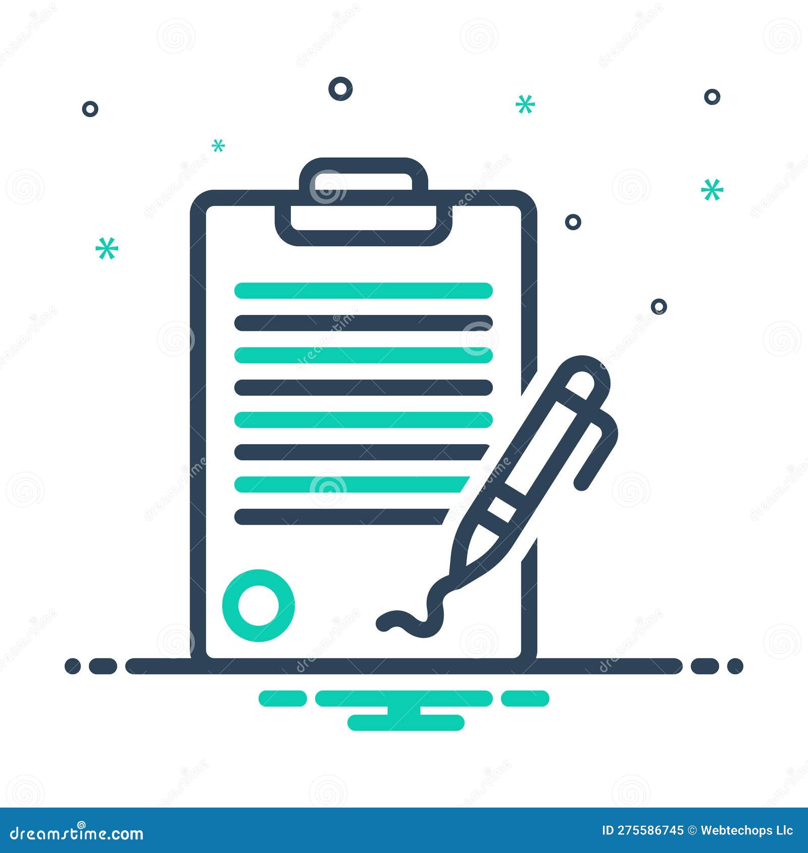 Mix Icon for Sign, Indication and Paper Stock Vector - Illustration of ...