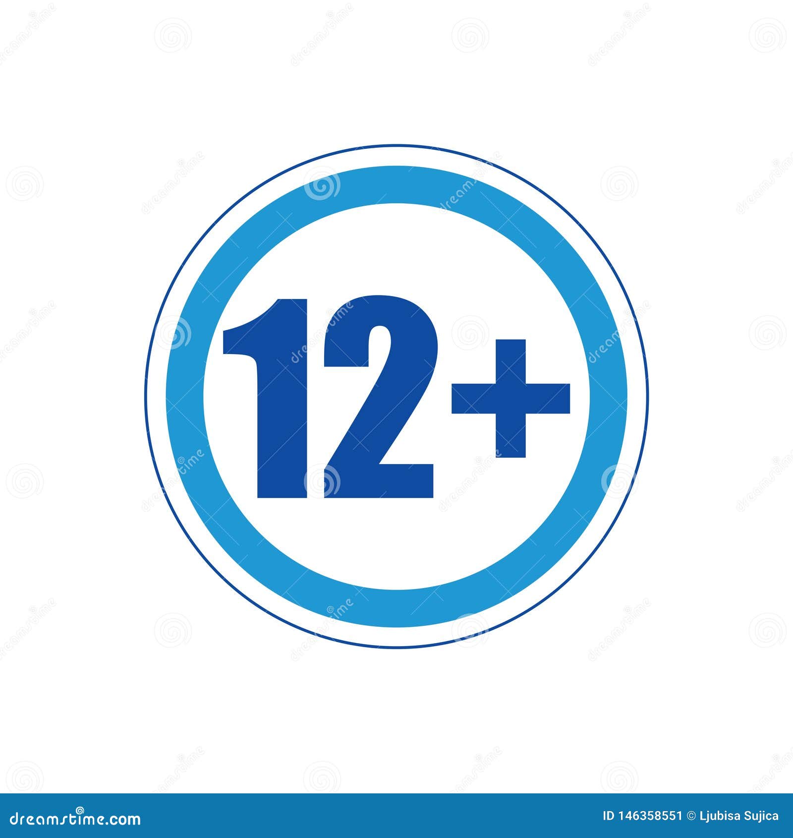 12+ sign icon button stock vector. Illustration of buttons - 146358551