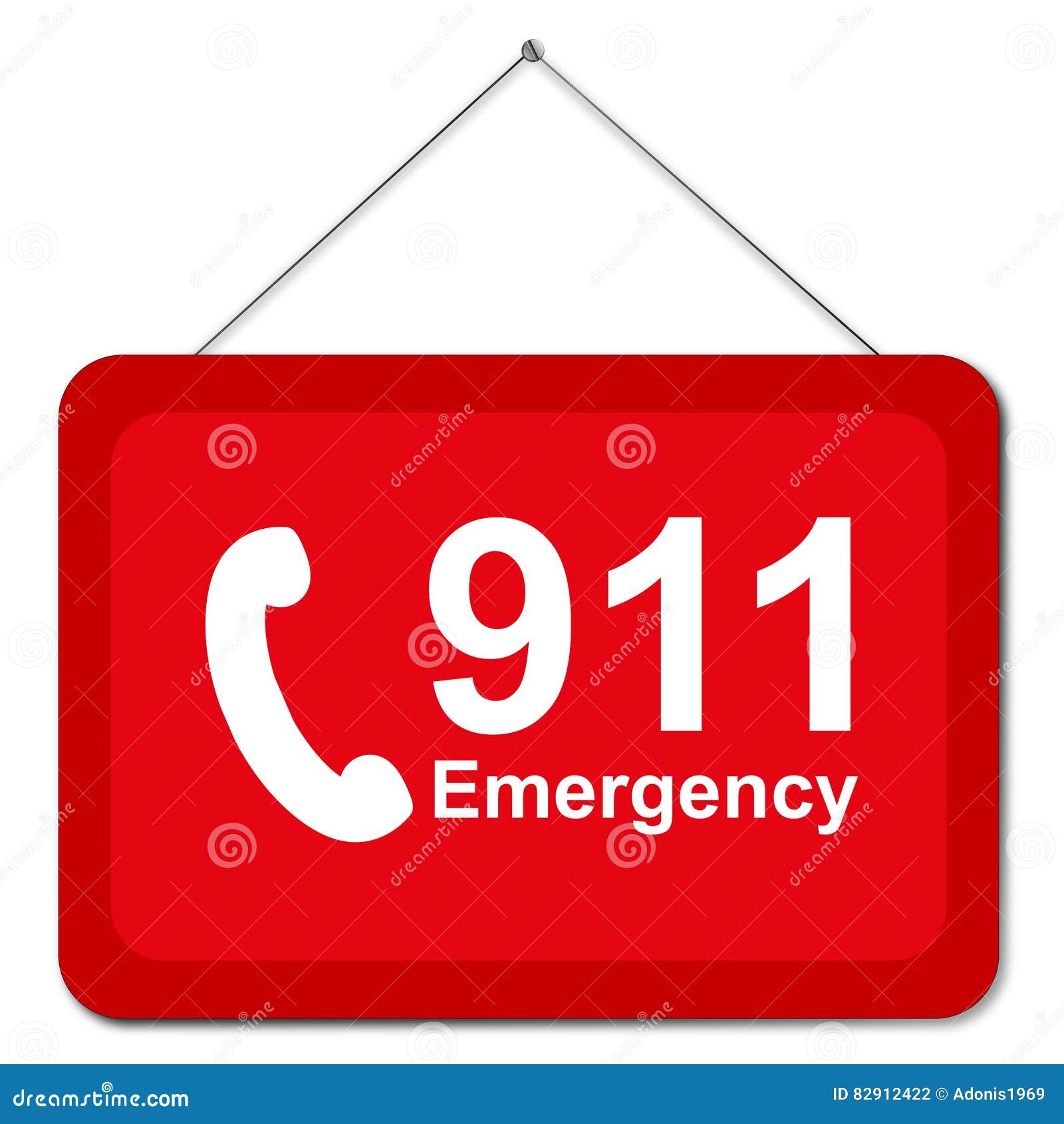911 sign stock vector. Illustration of phonenumber, america - 82912422