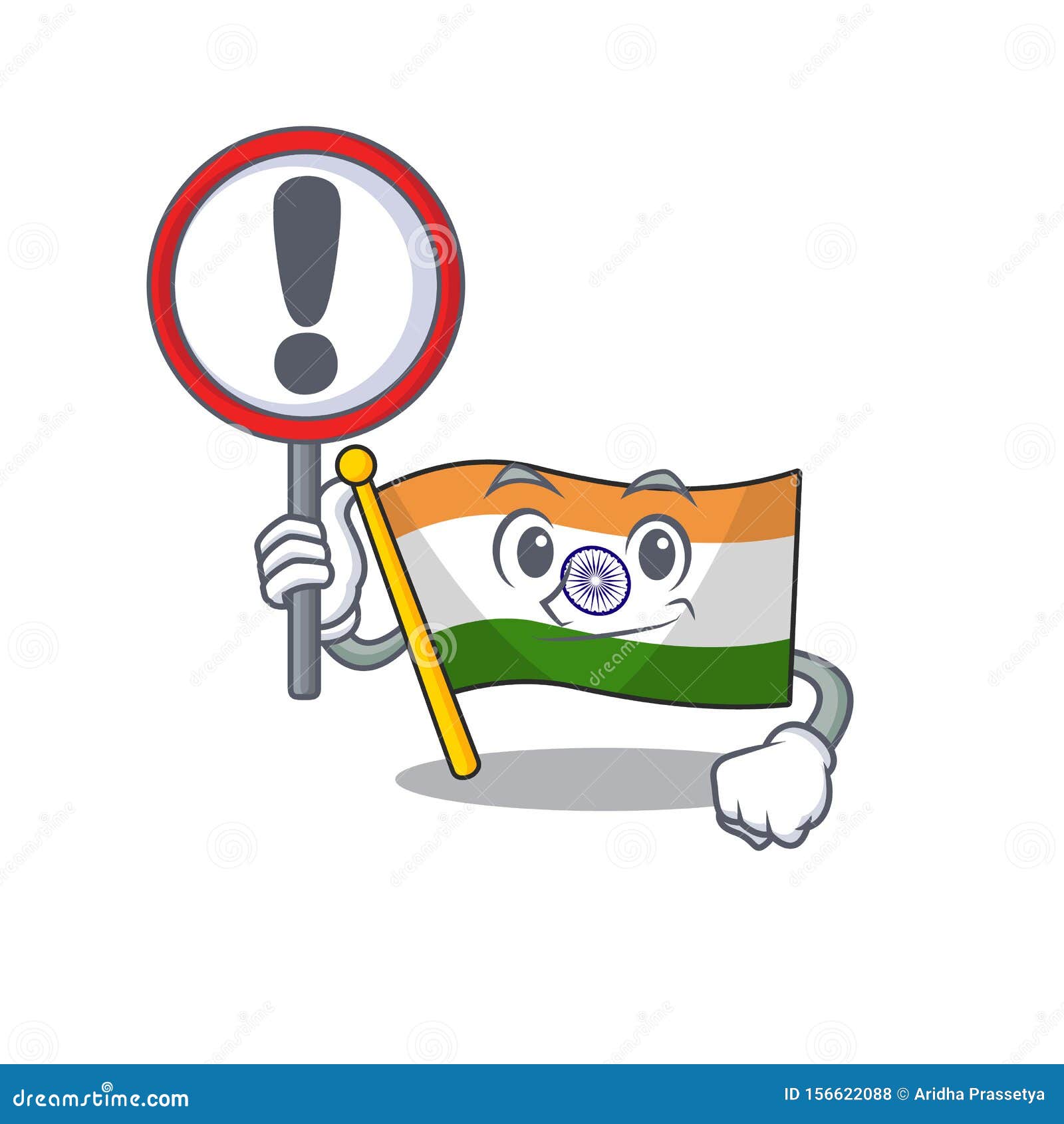 With Sign Indian Flag Kept in Cartoon Drawer Stock Vector ...