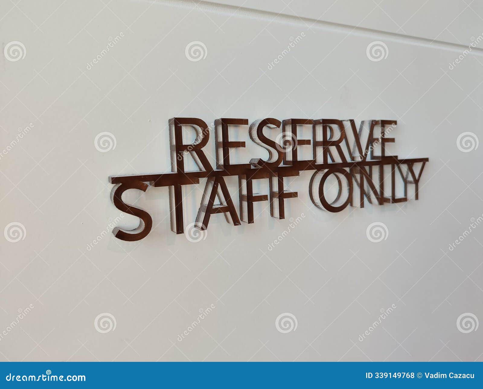Reserved Staff only Sign for Modern Workplaces To Ensure Access Control ...