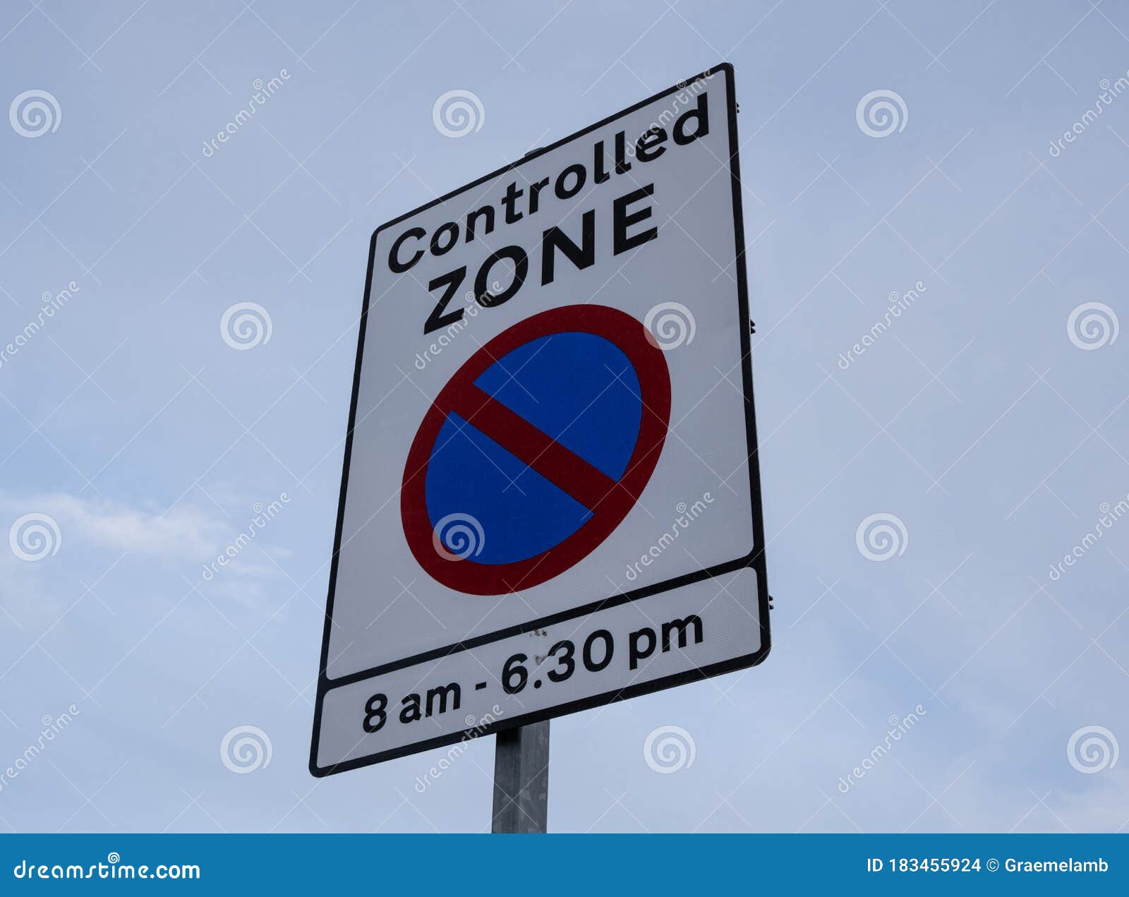 Sign Indicating Controlled Zone with Time Limit Birkenhead January 2020 ...