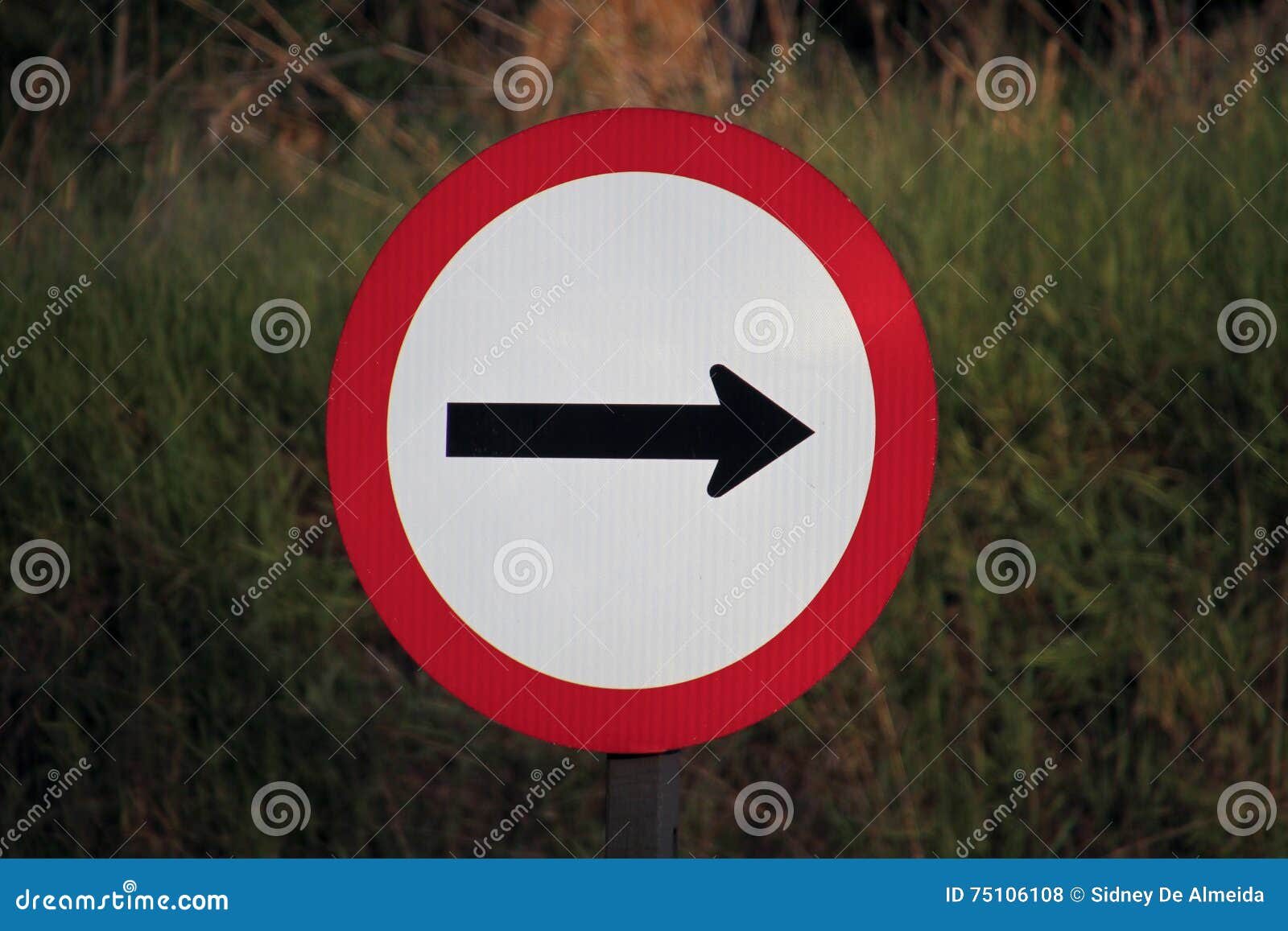 Sign Indicating the Direction of Traffic Stock Photo - Image of safety ...
