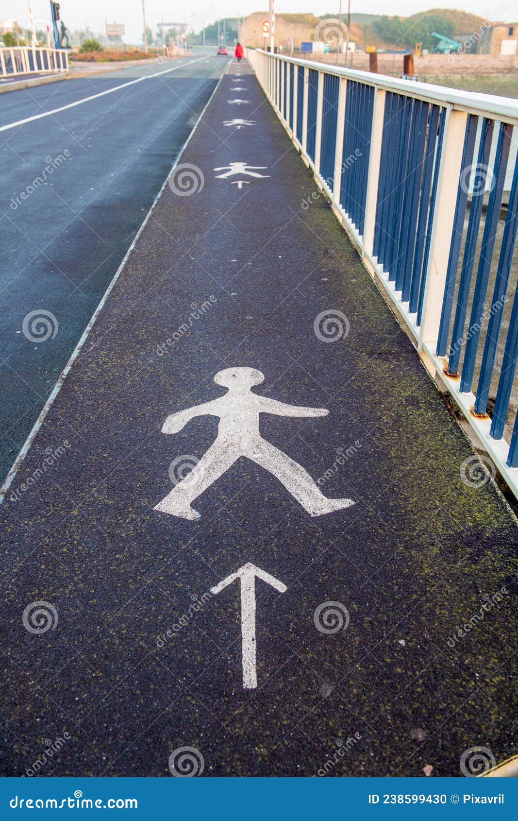 Sign Indicating a Pedestrian Lane Stock Photo - Image of walk, human ...