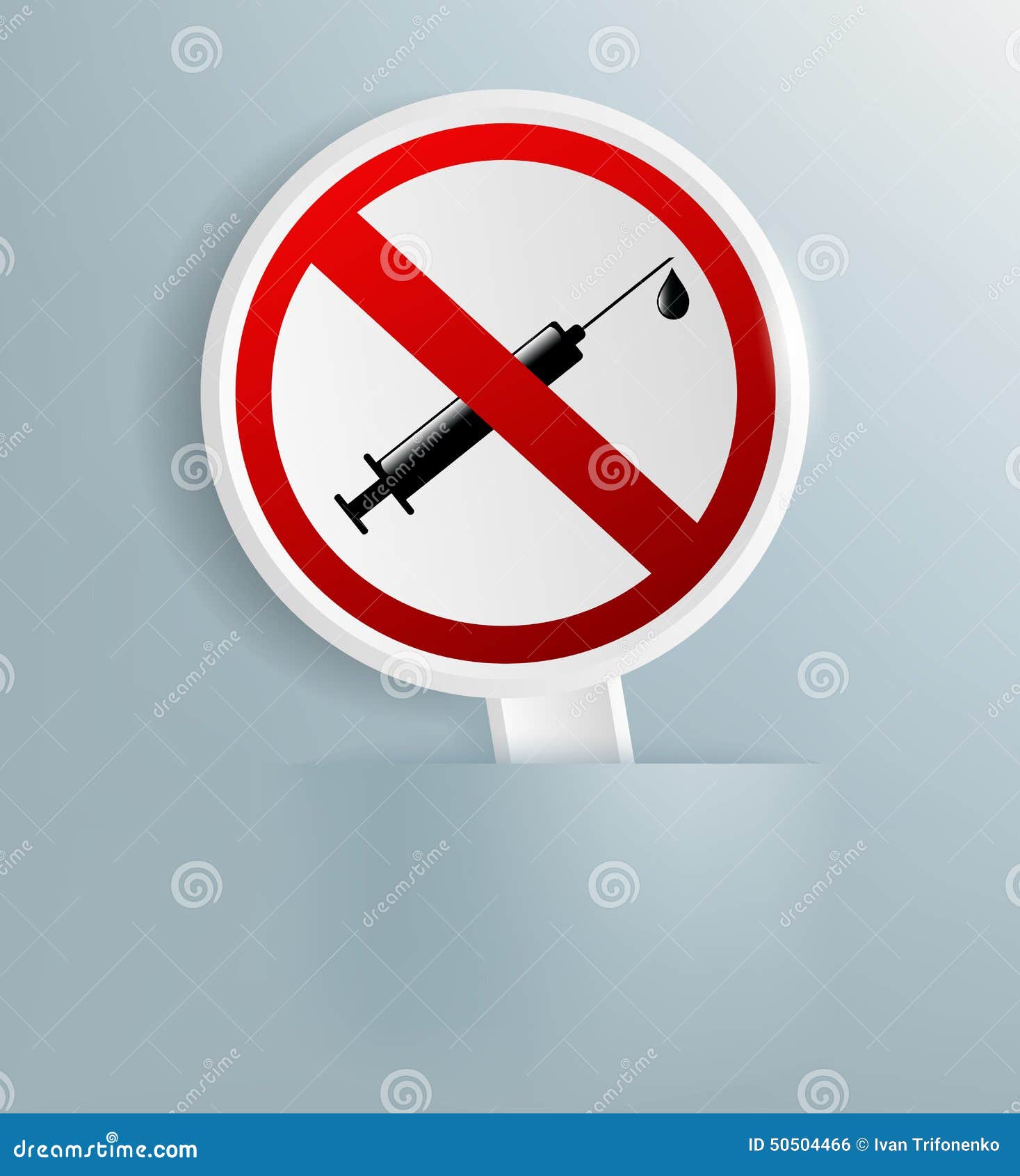 Sign Indicating the Prohibition of Drugs Stock Illustration ...