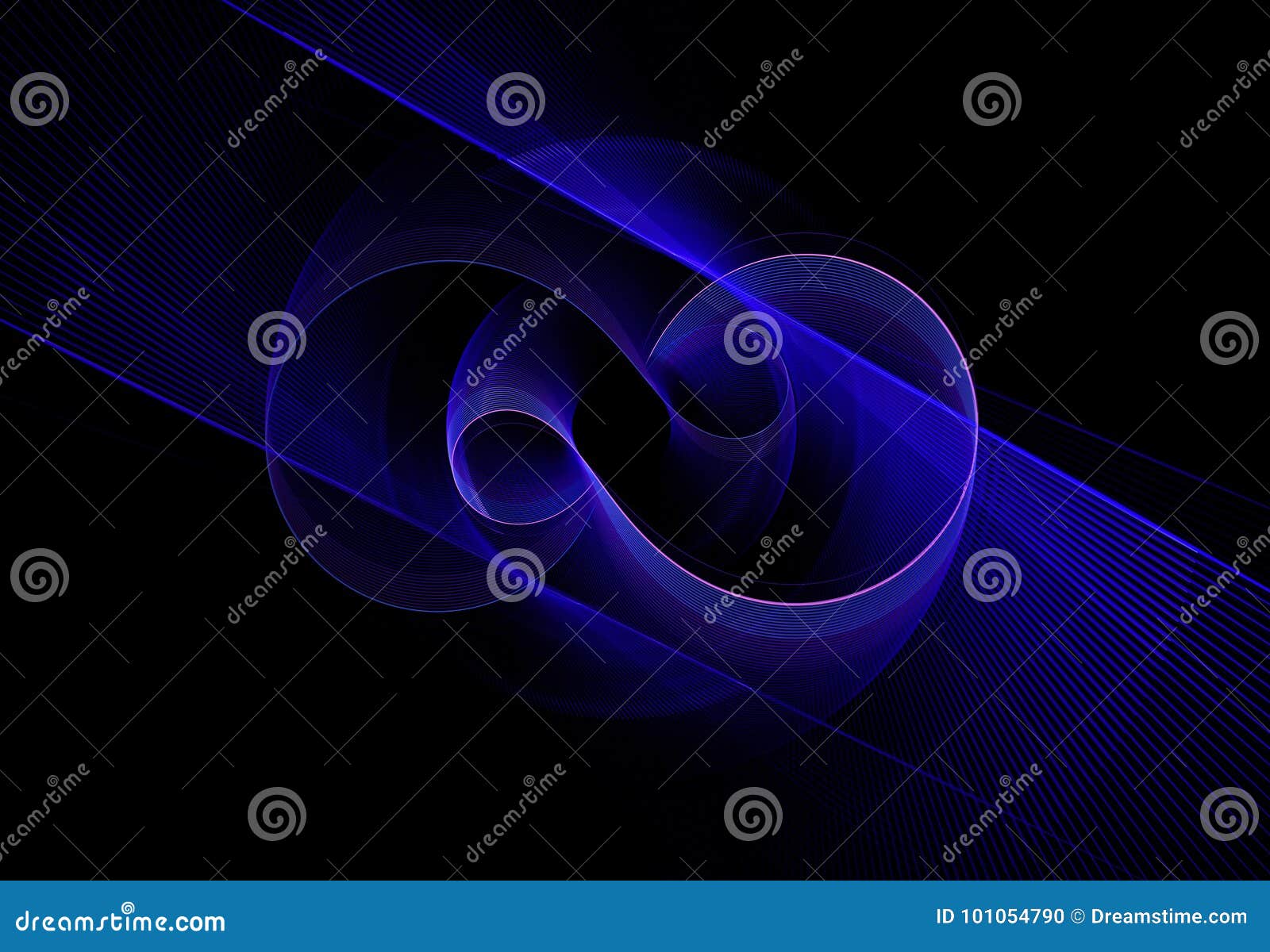 The Sign of Infinity on a Black Background. Stock Illustration ...