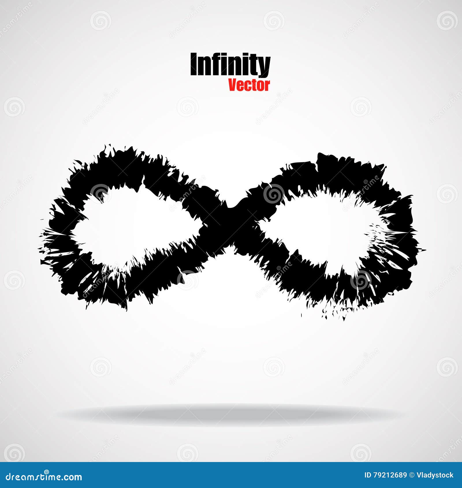 Sign infinity with brush stock vector. Illustration of drawing - 79212689