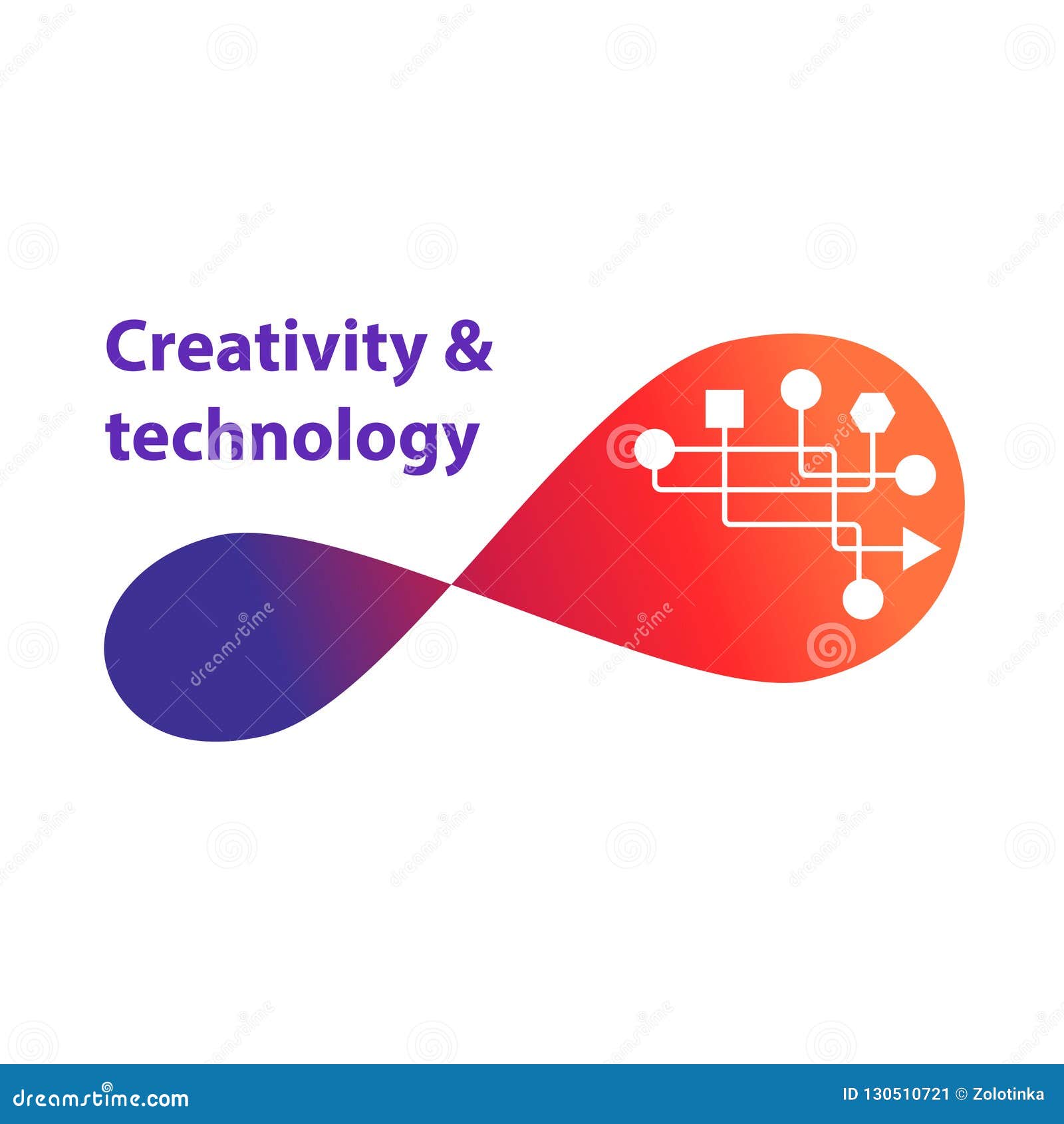 Sign Infinity for Creativity and Technology Activity. Template B Stock ...